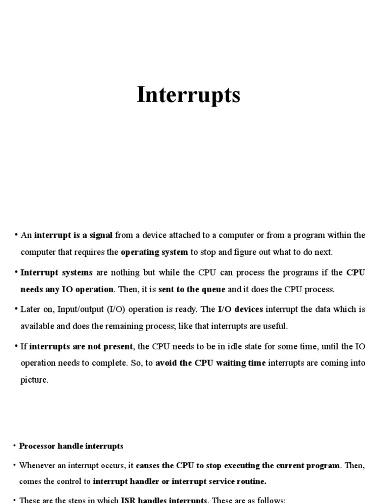 An In-Depth Explanation of Interrupts, Priority Interrupts, Types of Interrupts, Daisy Chaining ...