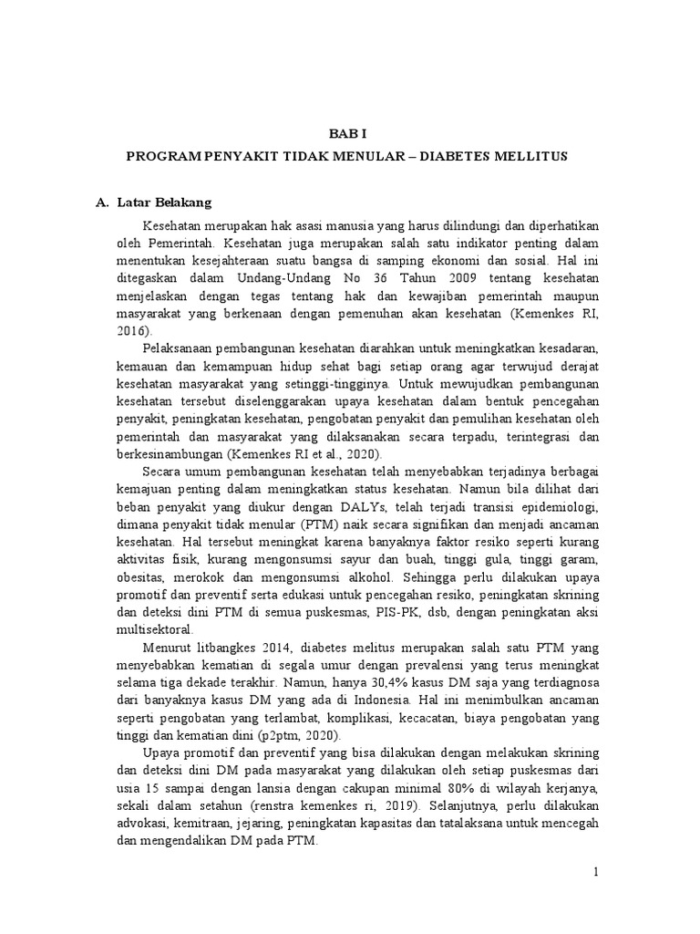 New Revised - Program PTM DM Dinkes Garut | PDF