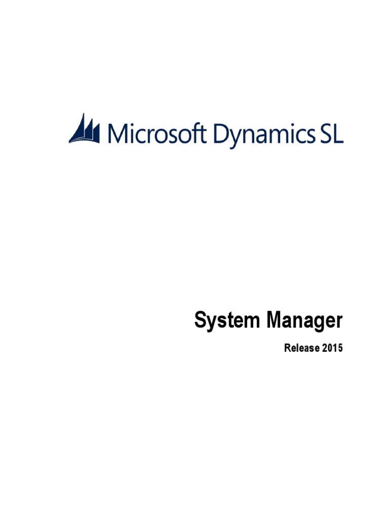 Dynamics SL Systemmanager | PDF | Databases | Share Point