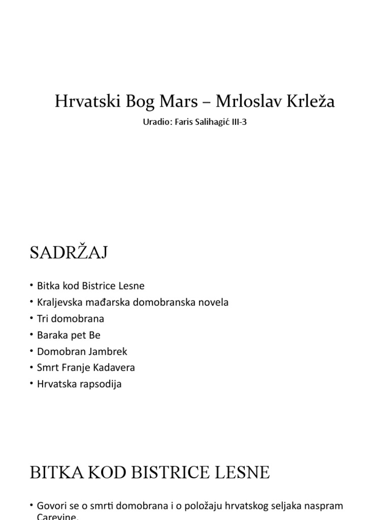 Hrvatski Bog Mars | PDF