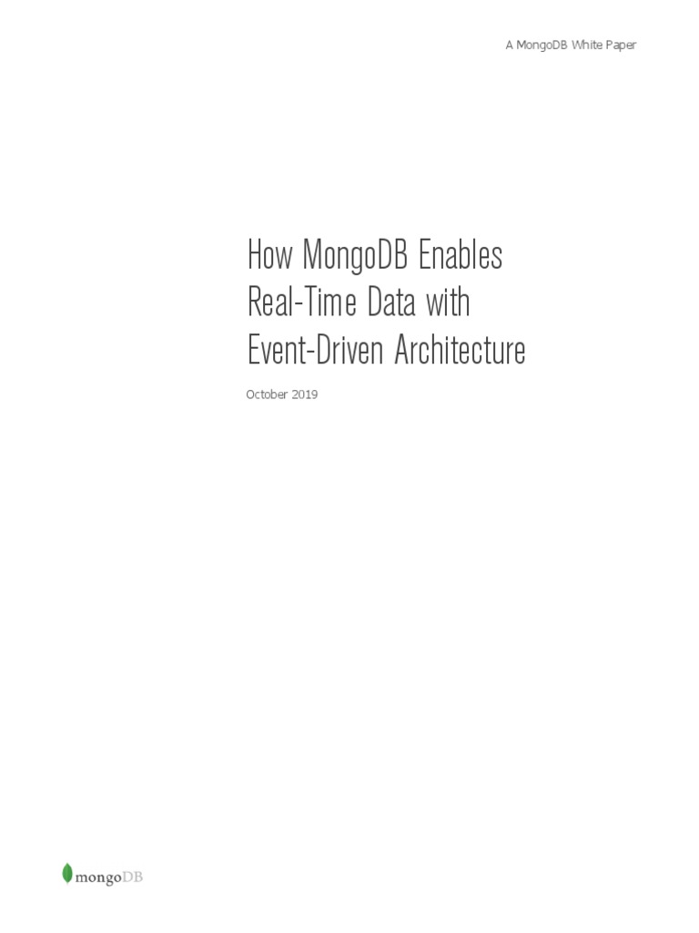 How Mongodb Enables Real-Time Data With Event-Driven Architecture | PDF | Mongo Db | Databases