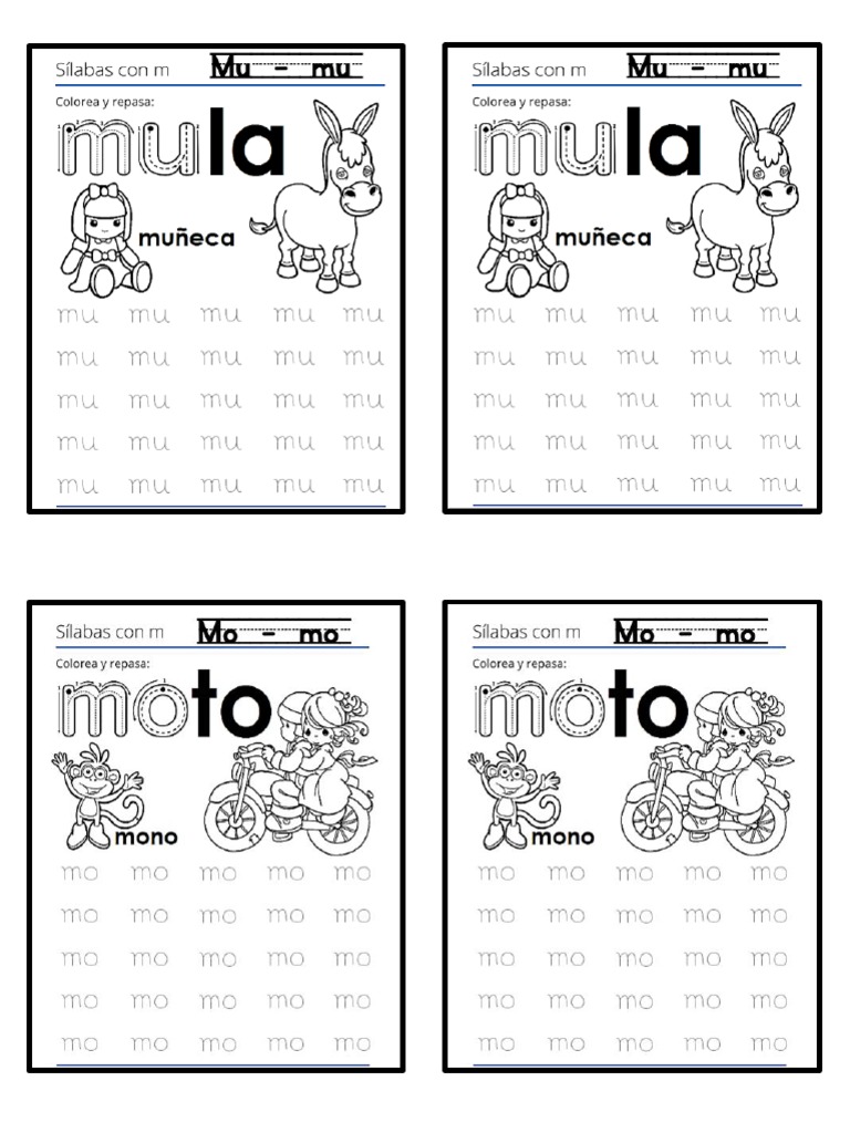 Actividad de Las Silabas de La MM | PDF