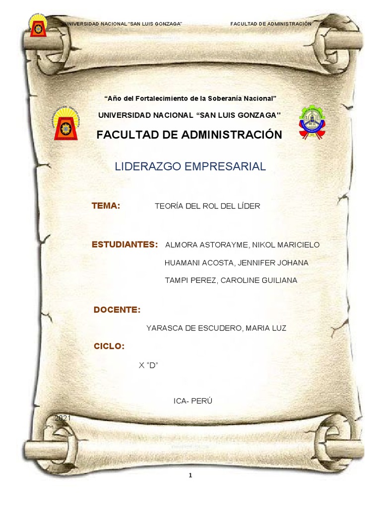 El Rol Del Lider | PDF | Liderazgo | Cognición