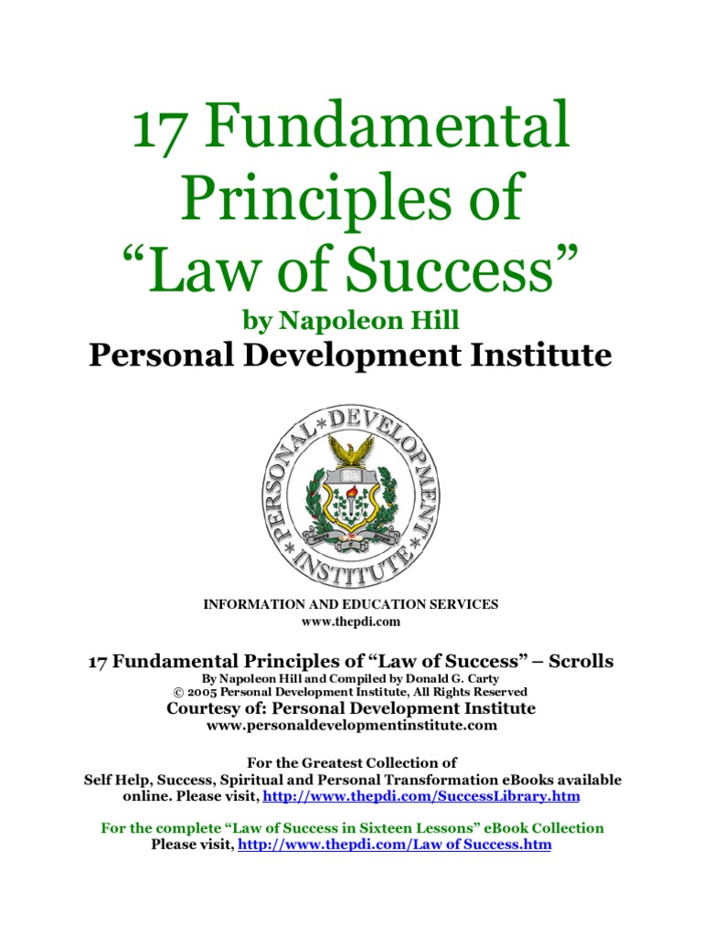 17 Principles of Success by Napoleon Hill | PDF | Napoleon Hill | Mind