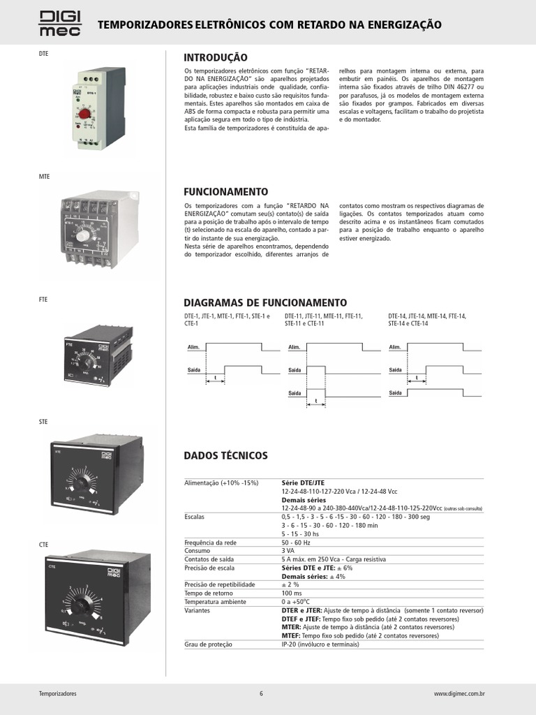 Rele Temporizador Digimec Da Autoclave Baumer | PDF | Relé Rele Temporizador Digimec Da Autoclave Baumer | PDF | Relé