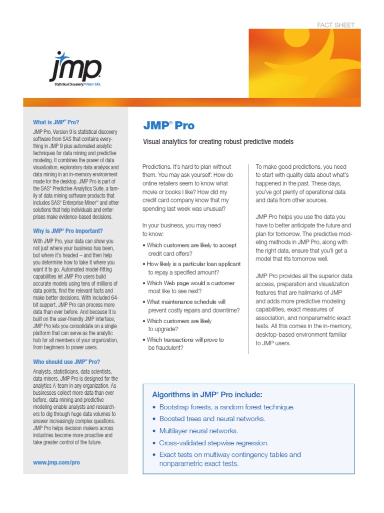 JMP | Jmp (Statistical Software) | Sas (Software)