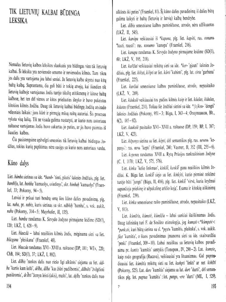 Sabaliauskas Leksika Liet K | PDF