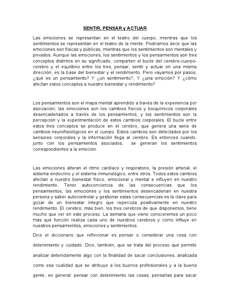 Cuartilla Nueva Educ Fisica | PDF | Las emociones | Sensación