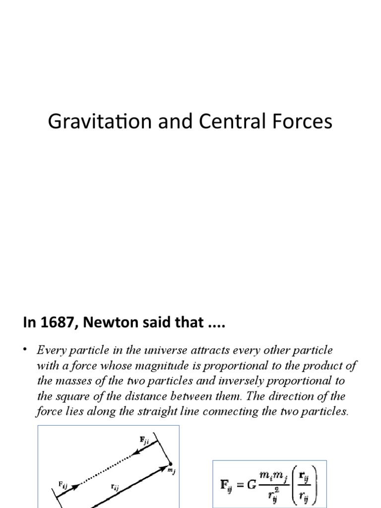 Gravitation and Central Forces | Download Free PDF | Orbit | Force