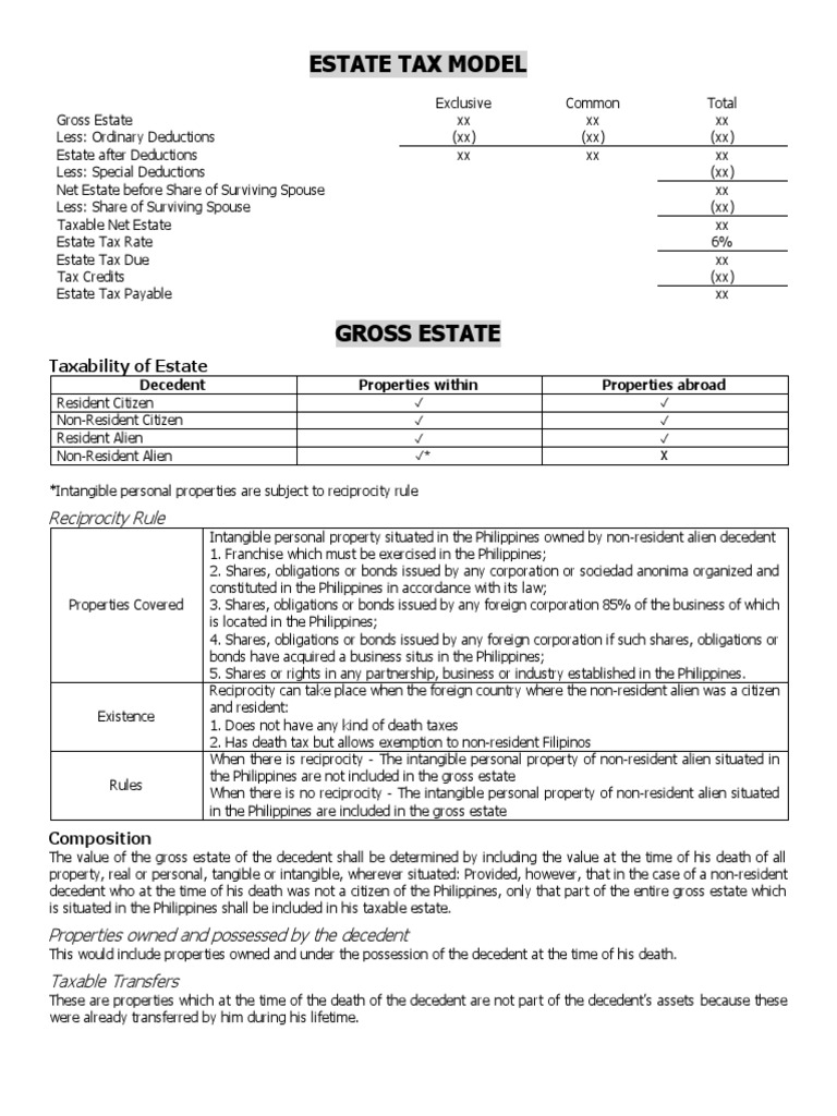 Topic 8 - Gross Estate | PDF | Estate Tax In The United States | Will ...