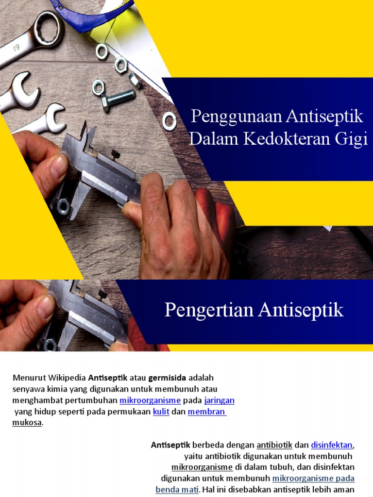 Penggunaan Antiseptik Dalam Kedokteran Gigi | PDF Penggunaan Antiseptik Dalam Kedokteran Gigi | PDF