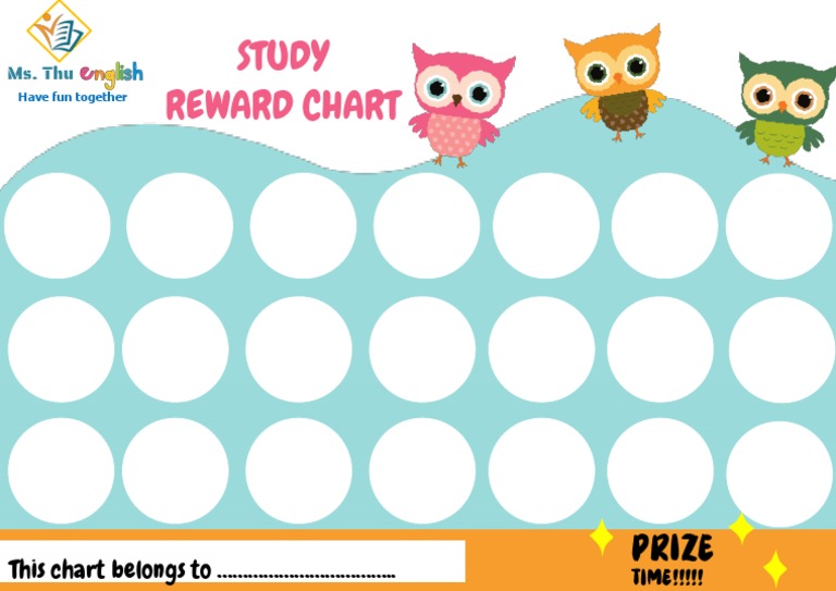 Study Reward Chart: Prize | PDF