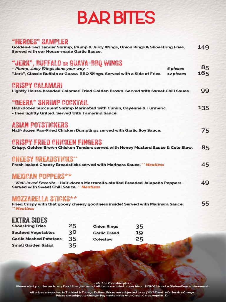 Heroes Menu | PDF | Hamburgers | Pancake