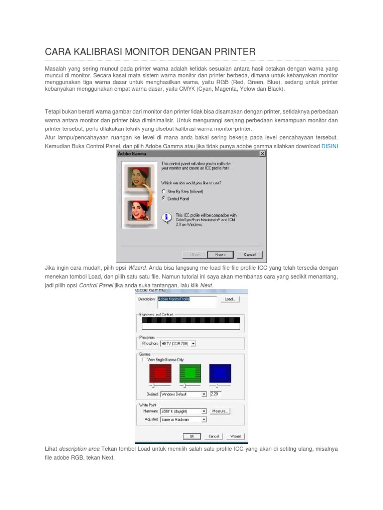 Cara Kalibrasi Monitor Dengan | PDF