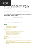 CBSE Class 9 Science Worksheet - Fundamental Unit of Life | PDF | Cell ...