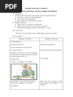Detailed Lesson Plan in English For Grade 2 | PDF | Verb | Grammatical ...