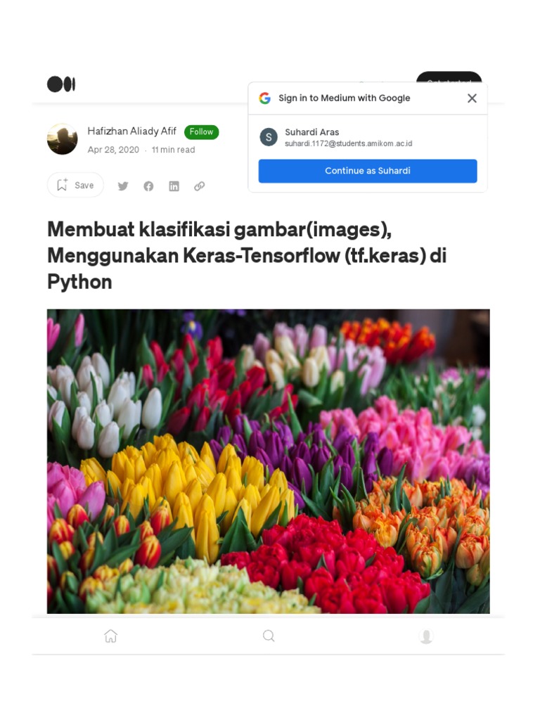 Membuat Klasifikasi Gambar Menggunakan Keras-Tensorflow di Python | PDF