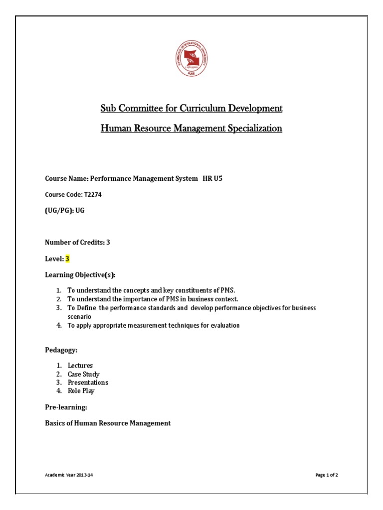 T2274-Performance Management System | PDF | Human Resource Management ...