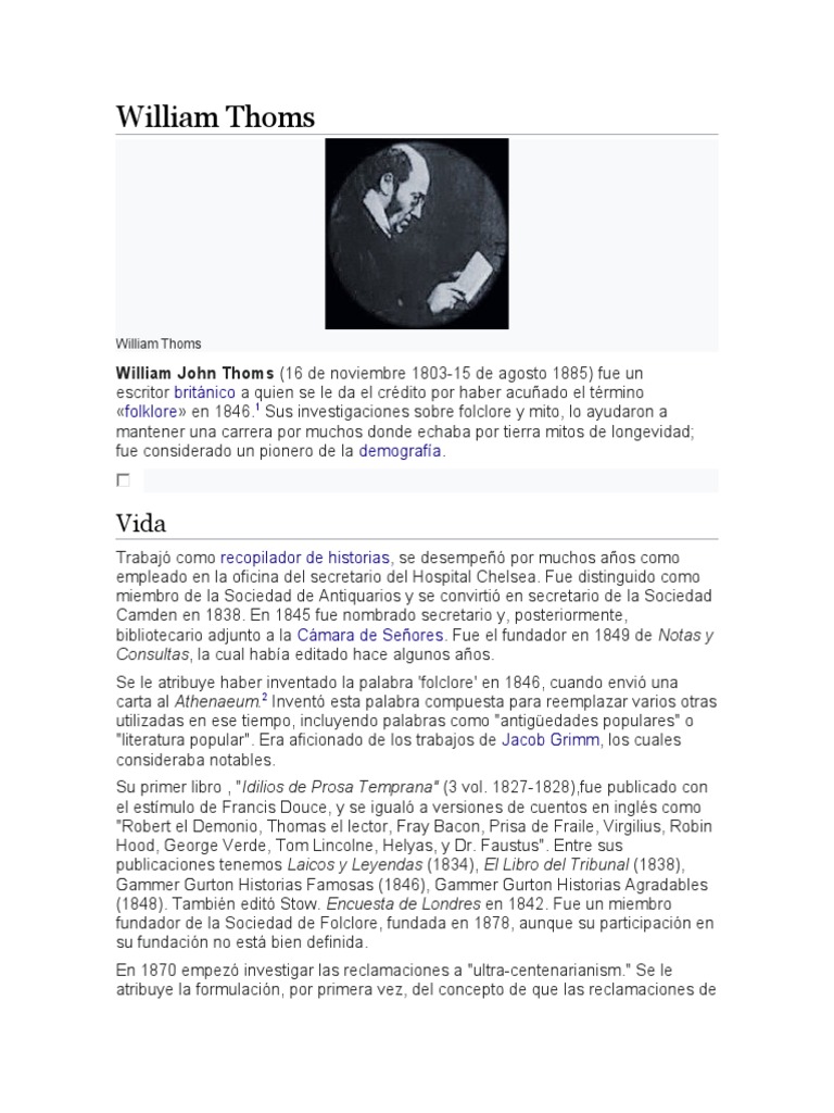 3.-William Jhon Thoms | PDF | Folklore europeo | Folklore Germánico