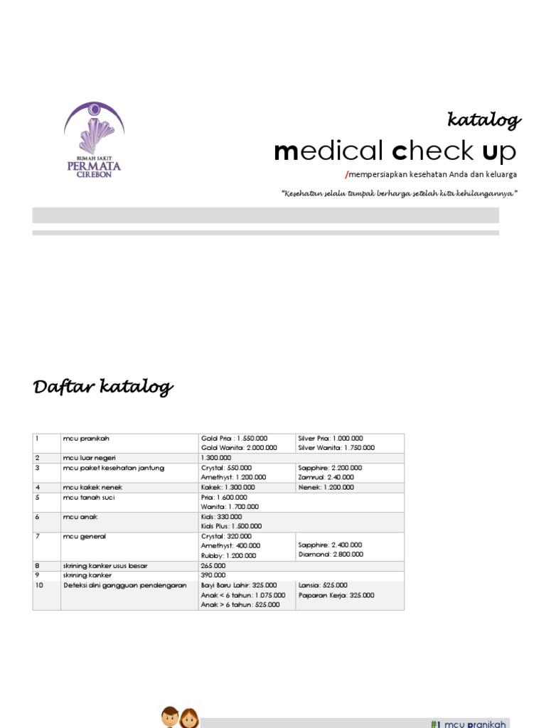 Katalog Paket Medical Check Up | PDF | Kesehatan Holistik