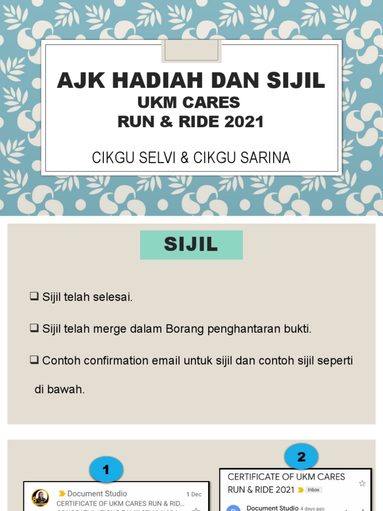 Ajk Hadiah Dan Sijil | PDF