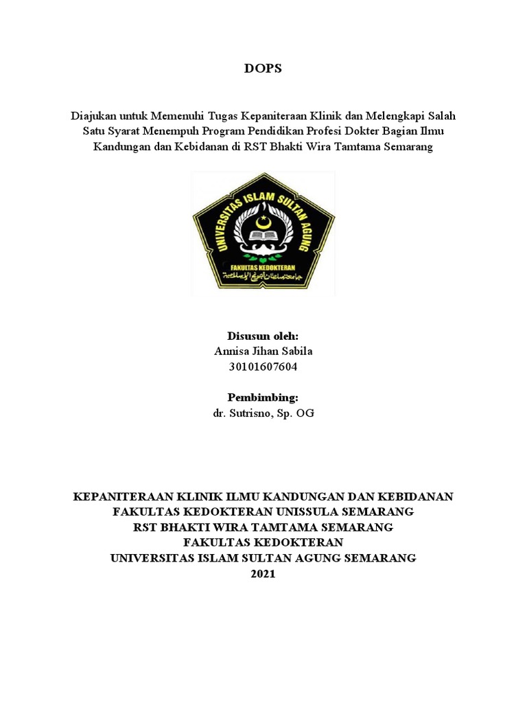 Dops DR Sutrisno Annisa Jihan Sabila CPD | PDF