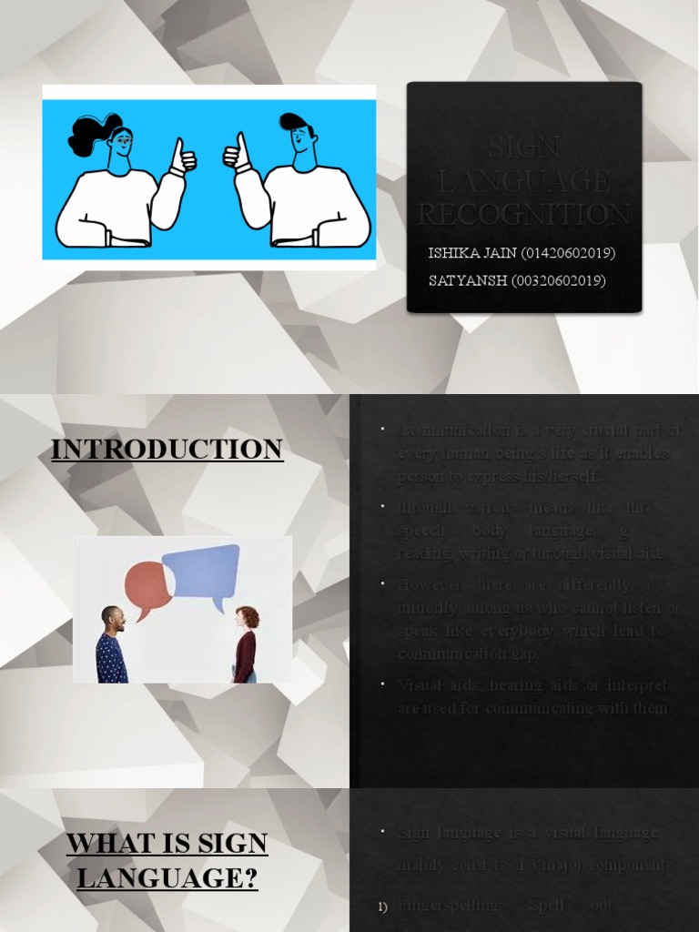 Sign Language Recognition | PDF | Sign Language | Gesture