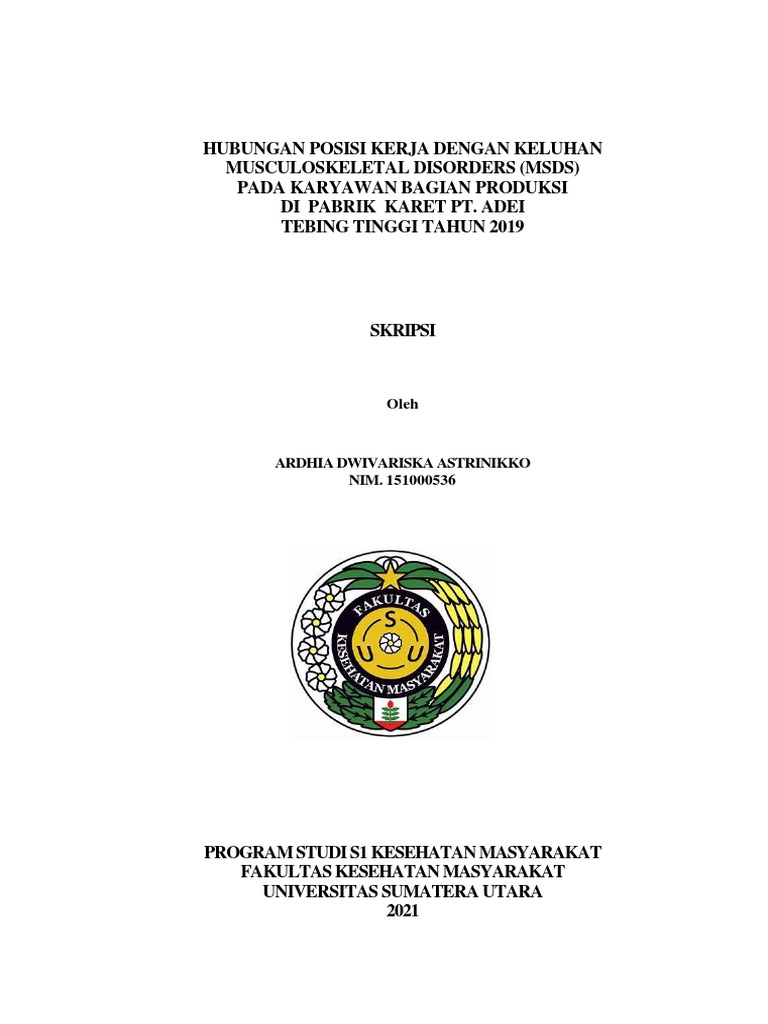 Posisi Kerja & Keluhan MSDs di Pabrik Karet | PDF