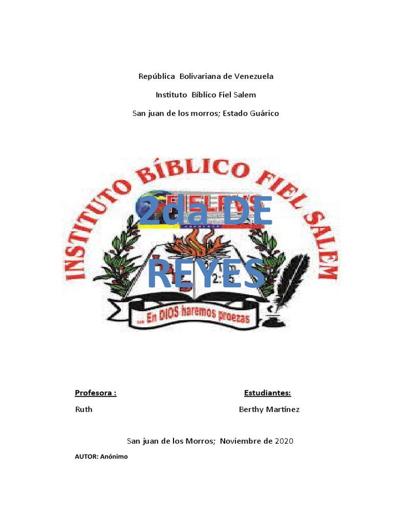 2 Reyes | PDF | Libros de reyes | Reino de judá