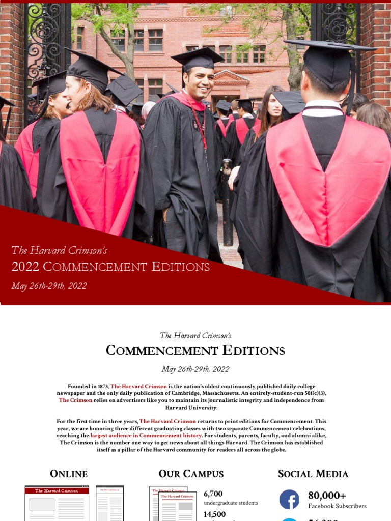 Harvard Crimson Commencement Rate Card (B) - Compressed | PDF | Rgb ...