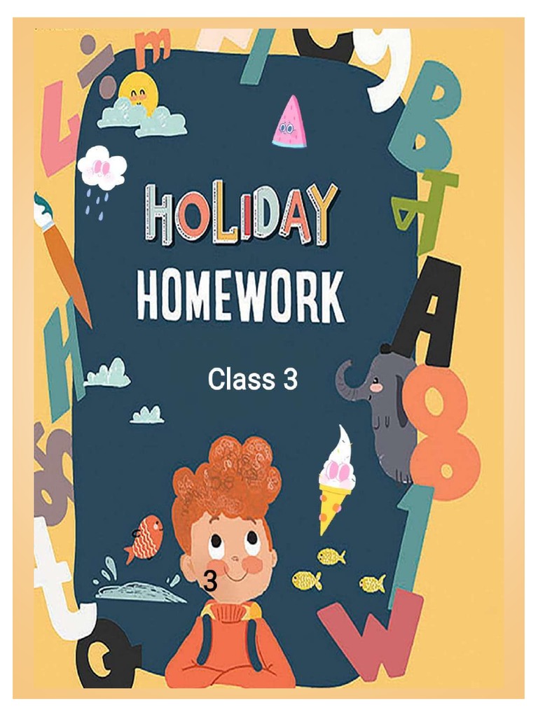 Holidays Homework - 3rd Class | PDF
