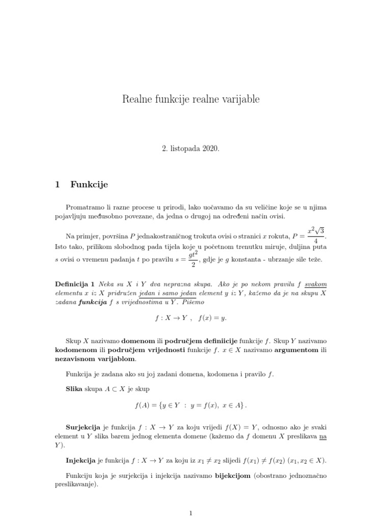 Realne Funkcije Realne Varijable | PDF