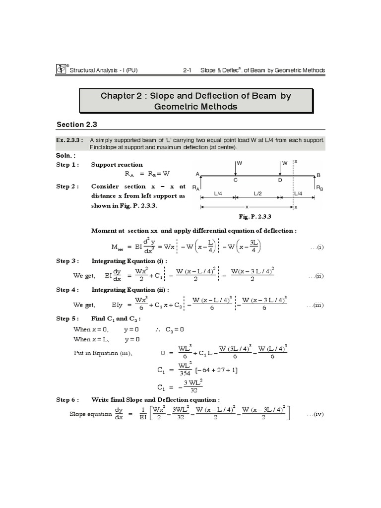 Chapter 2: Slope and Deflection of Beam by Geometric Methods | PDF ...