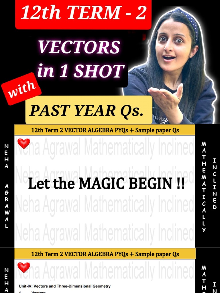 CBSE Class 12th - VECTOR ALGEBRA TERM - II | PDF | Euclidean Vector ...