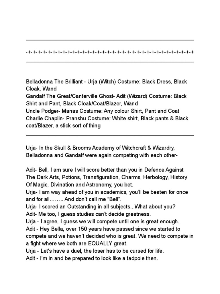 English Literature Project - Script! | PDF | Supernatural