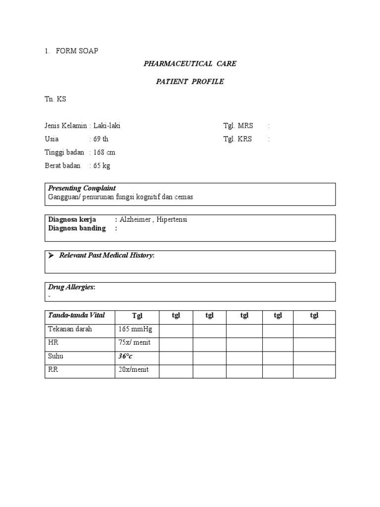 Form Soap Alzheimer | PDF