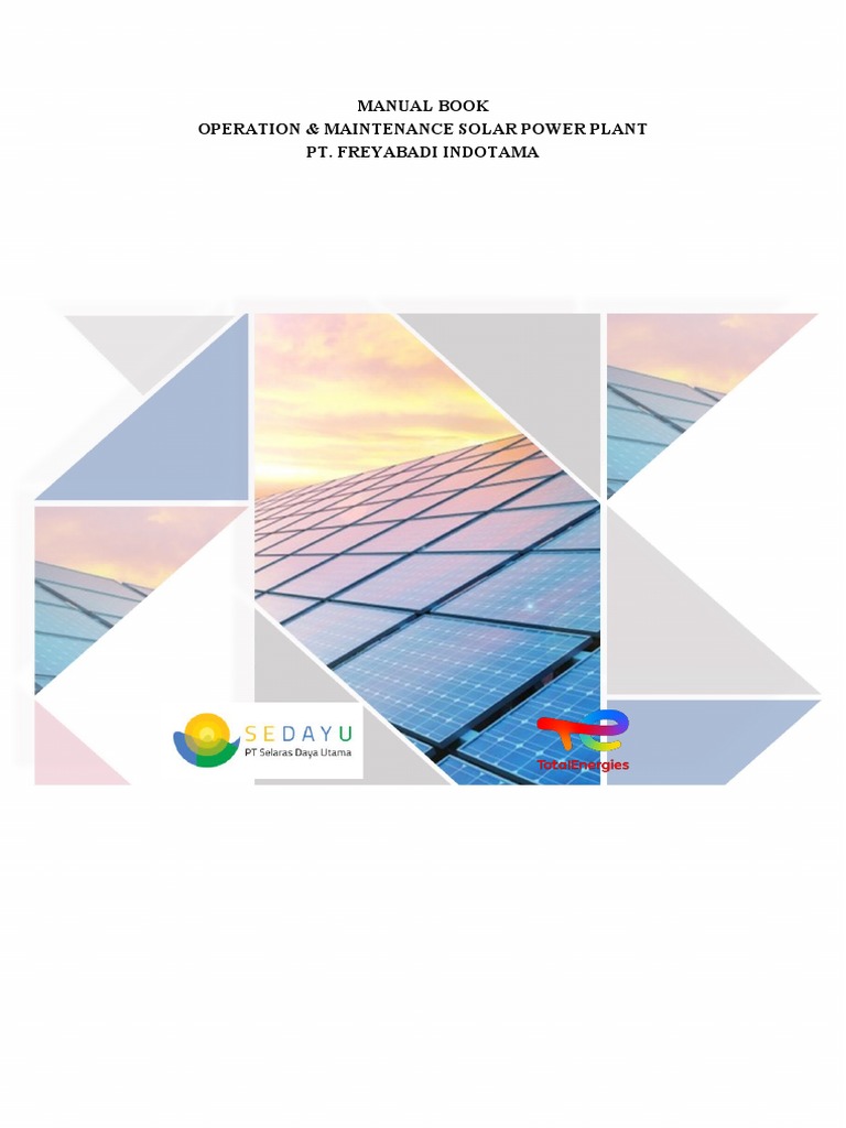 Operation and Maintenance Manual | PDF | Photovoltaics | Solar Panel
