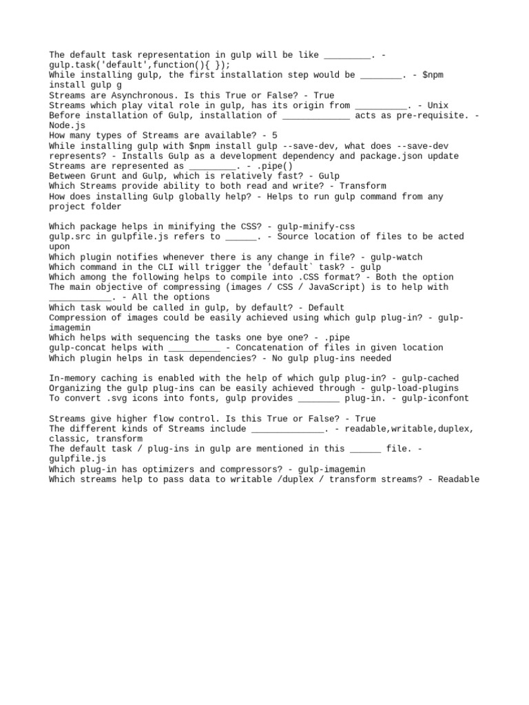 Workflow Automation With Gulp Q&A | PDF
