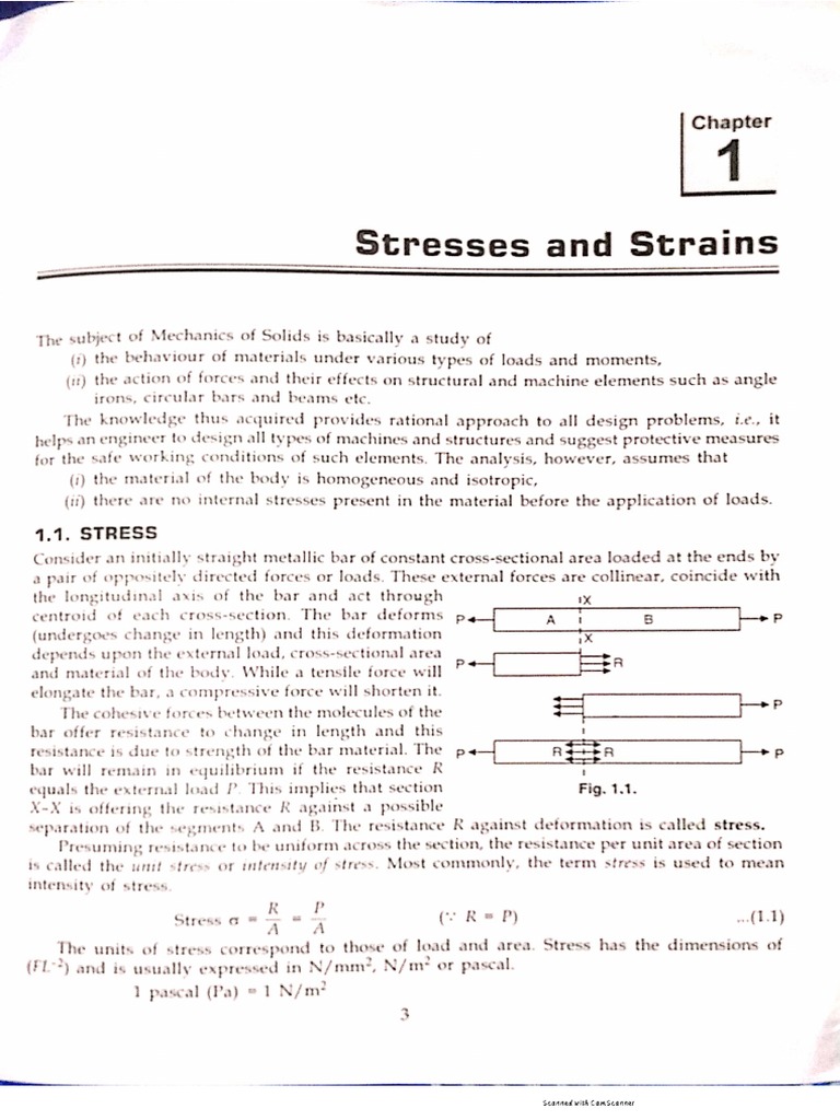 Stress and Strain, Hook's Law | PDF