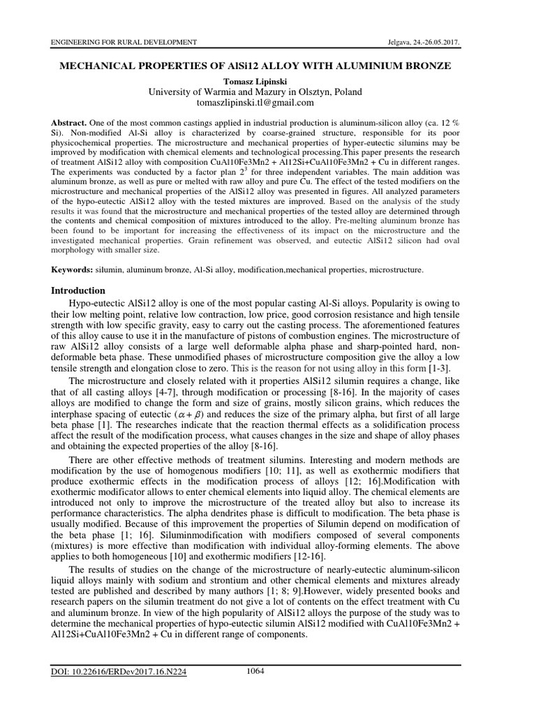 Alsi12 Research Paper | PDF | Alloy | Microstructure