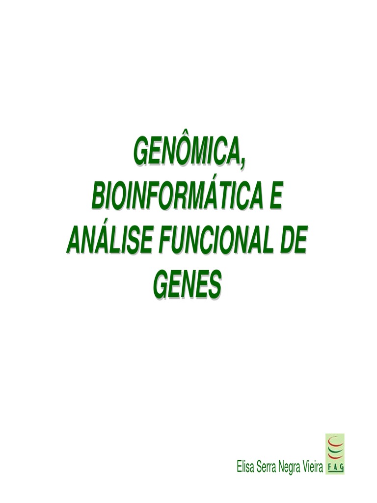 Genômica, Bioinformática, Análise Funcional de Genes | PDF | Genoma | Gene