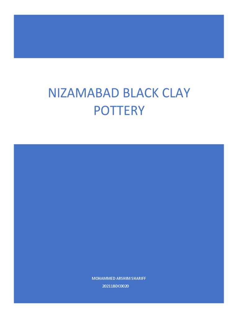 Nizamabad Black Pottery: Art and History | PDF | Pottery | Crafts