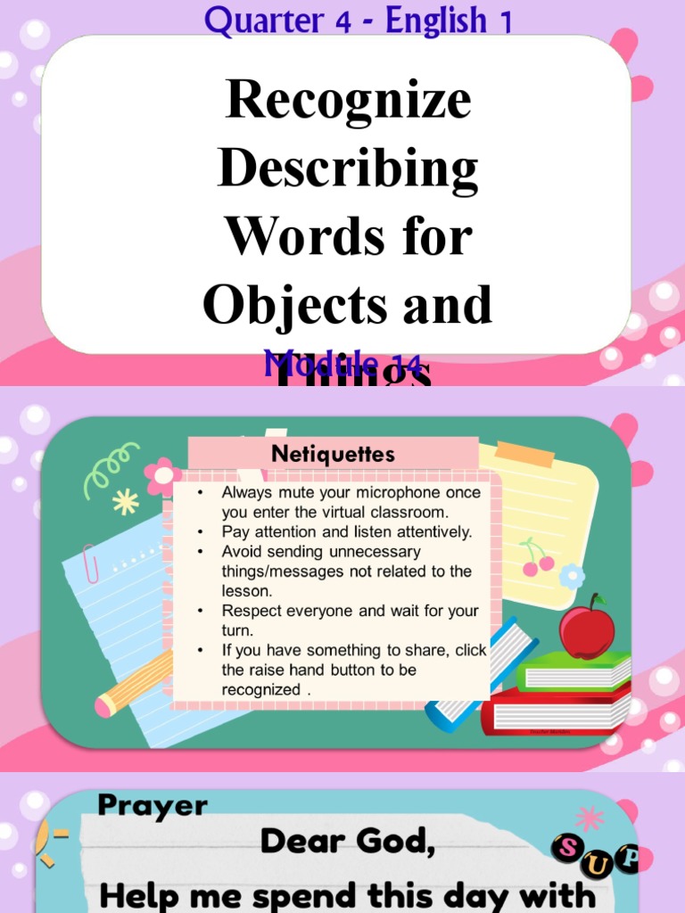 Describing Objects for Grade 2 | PDF