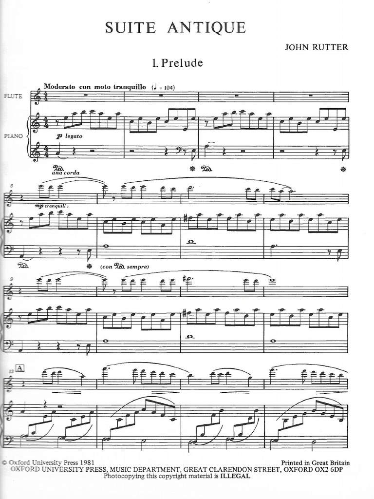 Rutter - Suite Antique 1 (7570) | PDF