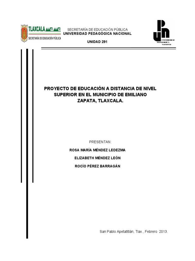 Proyecto de Educación A Distancia | PDF | Educación a distancia | Internet