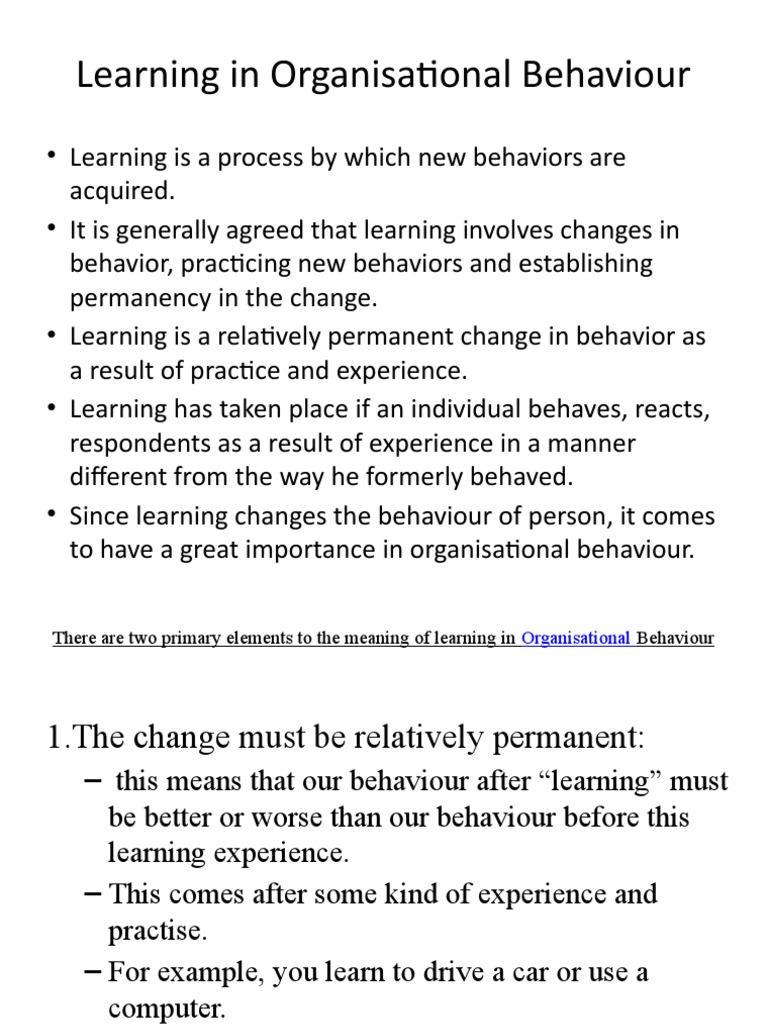 Learning in Ob | PDF | Classical Conditioning | Learning