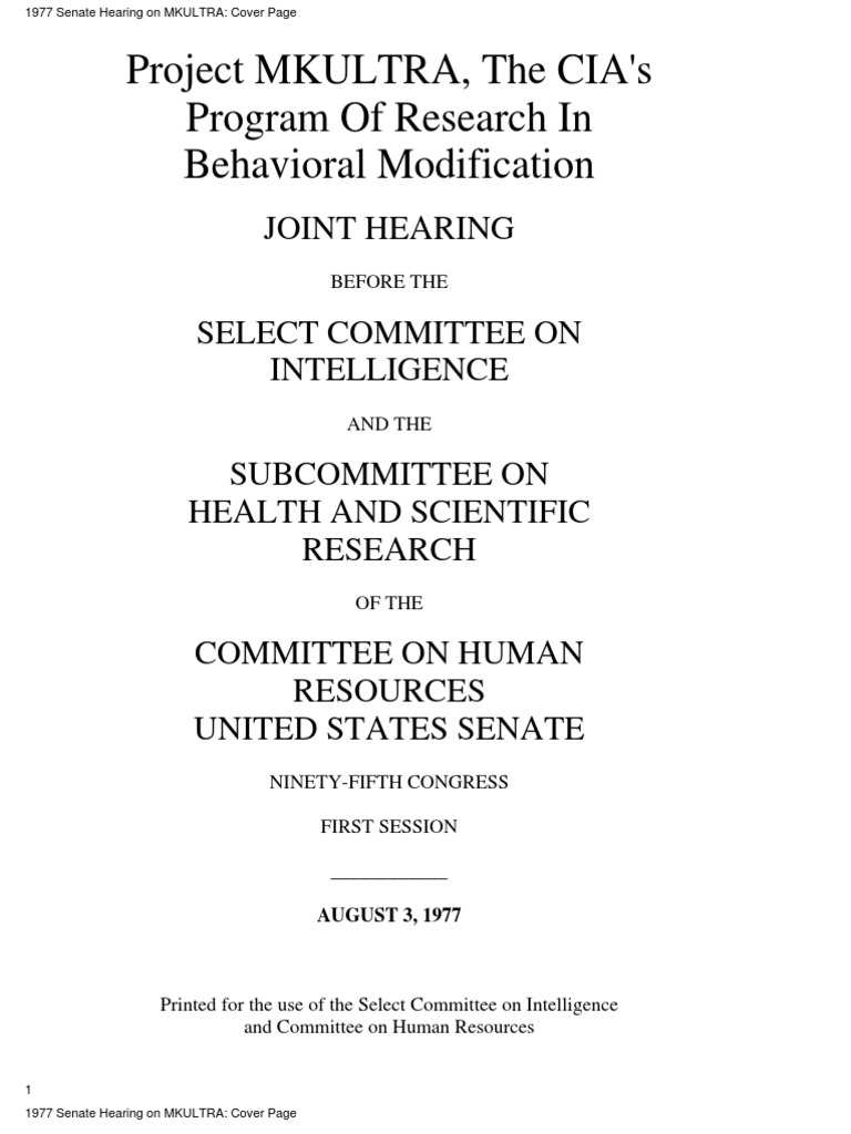 Project MK Ultra | PDF | Politics