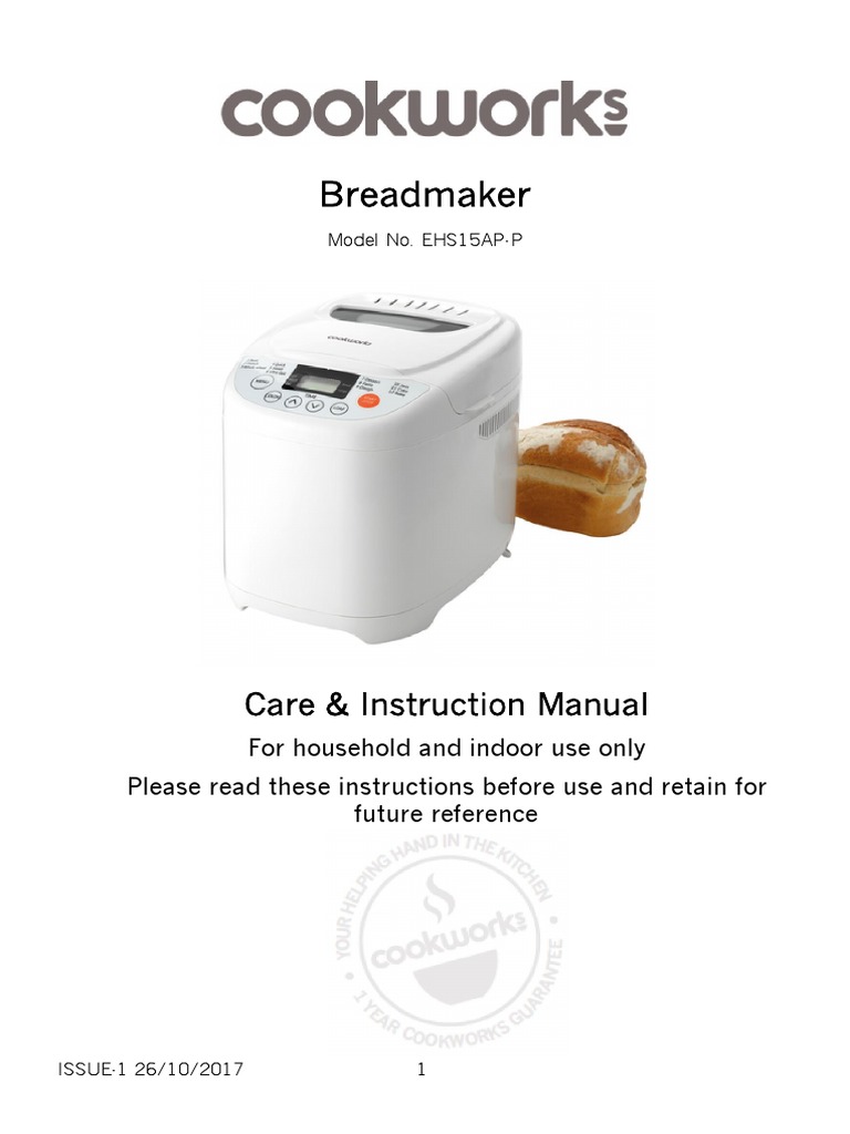 Breadmaker: Care & Instruction Manual | PDF | Breads | Cakes