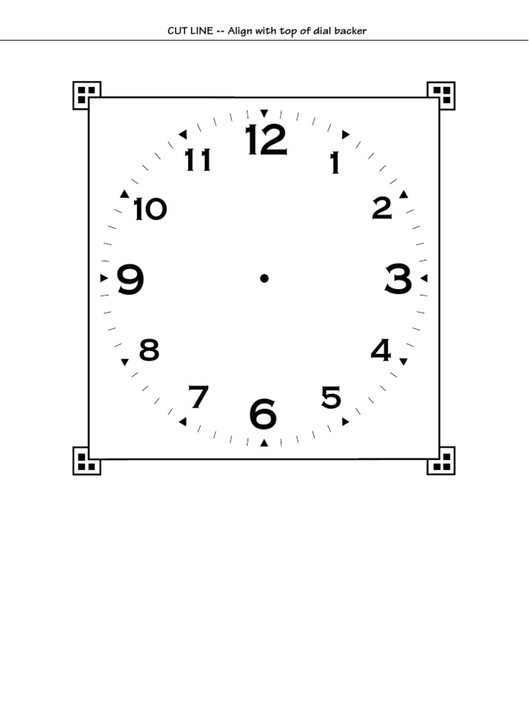 Clock Face Template | PDF