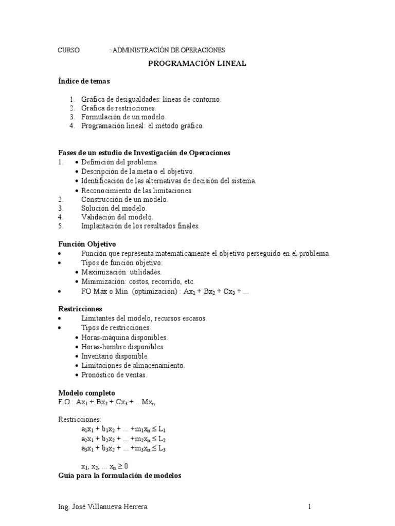 Ejemplos Programacion Lineal | PDF | Programación lineal | Función ...